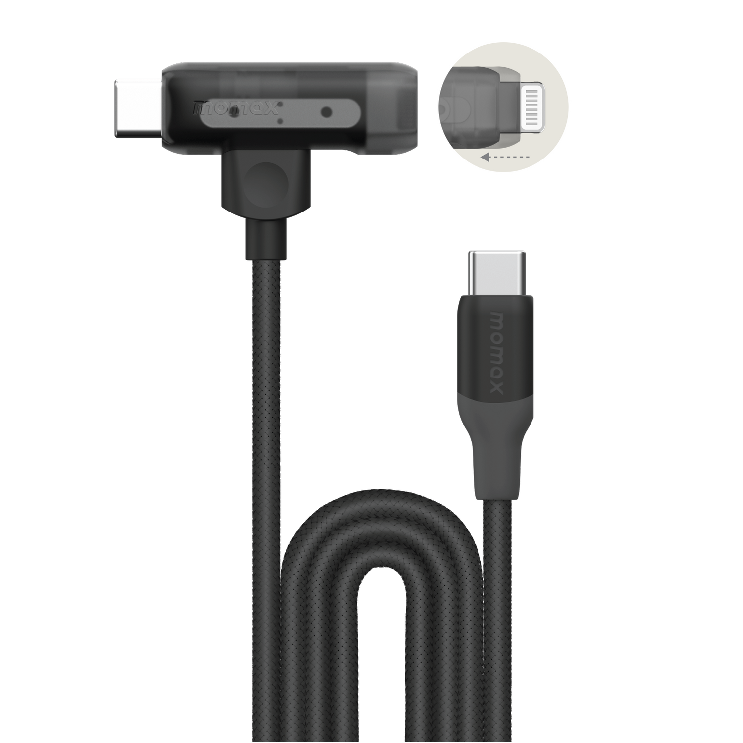 1-Link Flow Duo USB-C to USB-C & Lightning Braided Cable 60W 1.5m