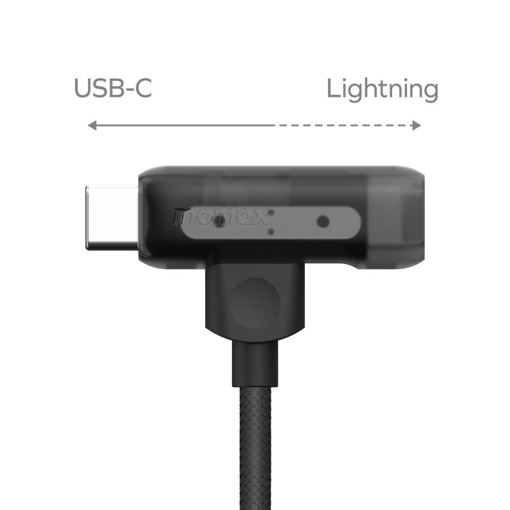 1-Link Flow Duo USB-C to USB-C & Lightning Braided Cable 60W 1.5m