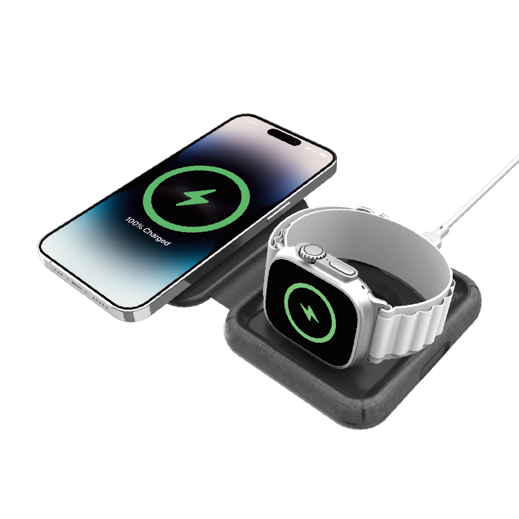 Q.Mag Go 2-in-1 MagSafe Wireless Charger 15W