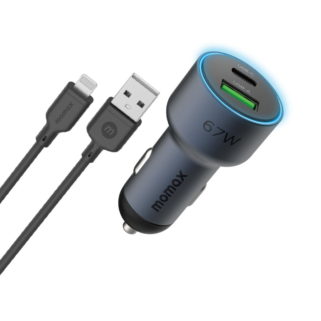 MoVe Dual-Port Car Charger 67W with Charging Cable