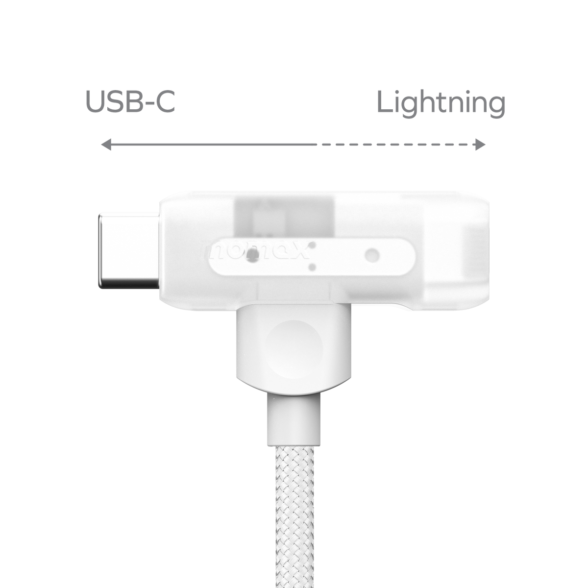 1-Link Flow Duo USB-C to USB-C & Lightning Braided Cable 60W 1.5m