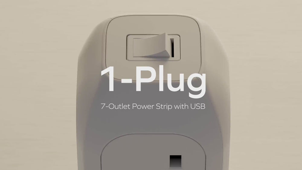 OnePlug 7-Outlet Power Strip With USB ports